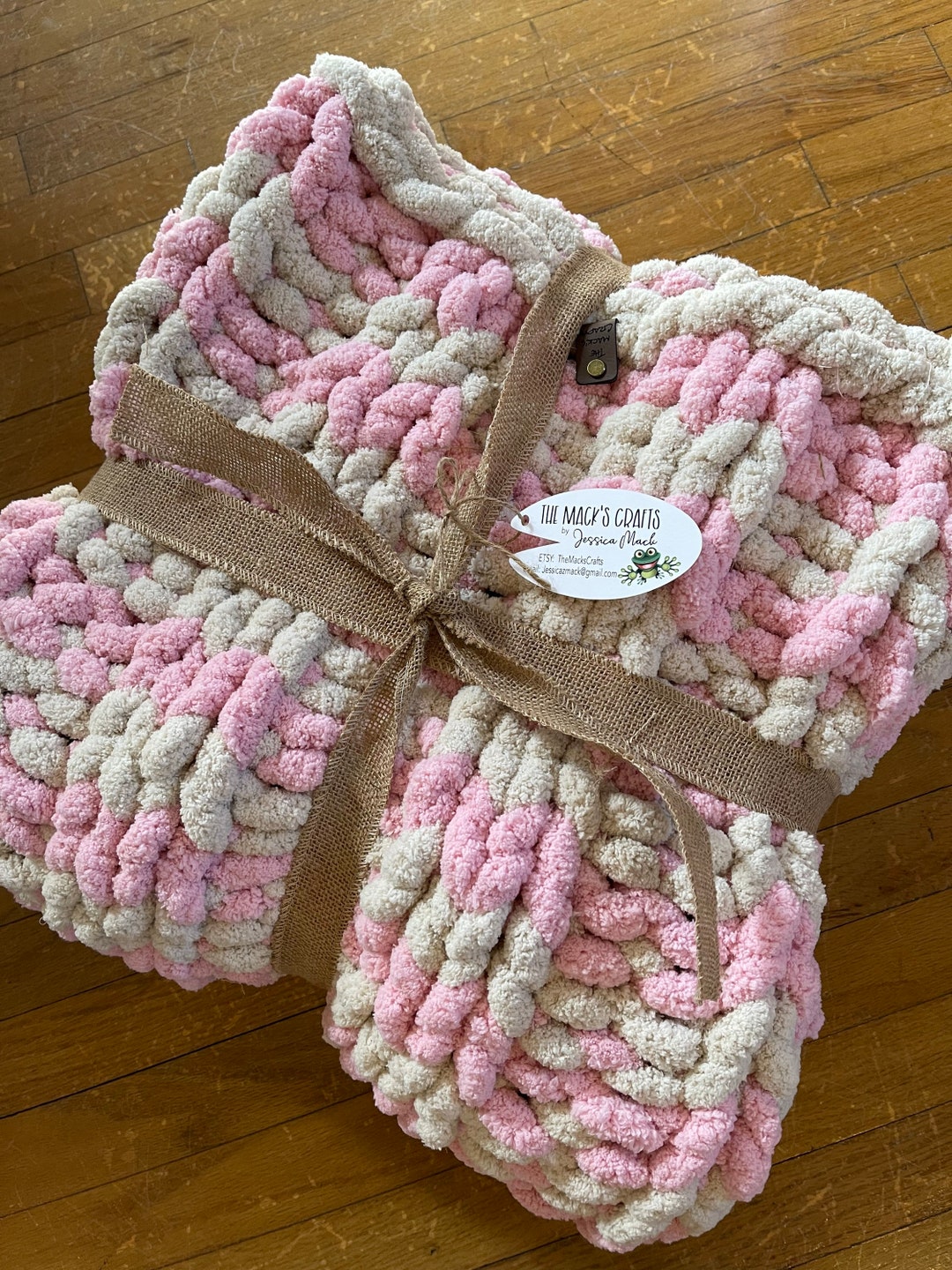Handmade Knitted Blanket Throw Pink - Etsy