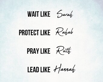 Wait Like Sarah Png - Etsy