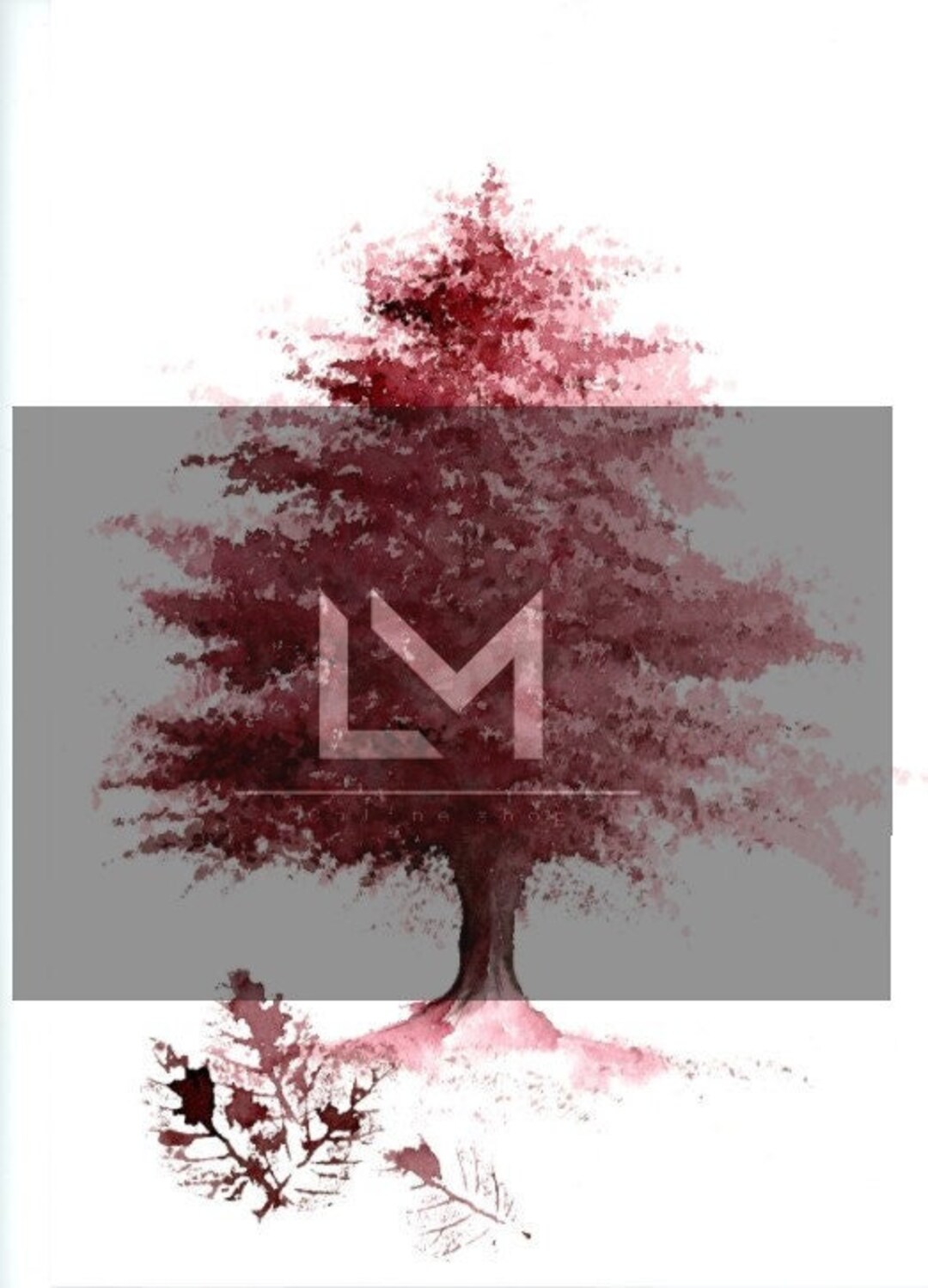 Blood Beech Red Tree Downloadable Clipart Designing Condolence Cards ...