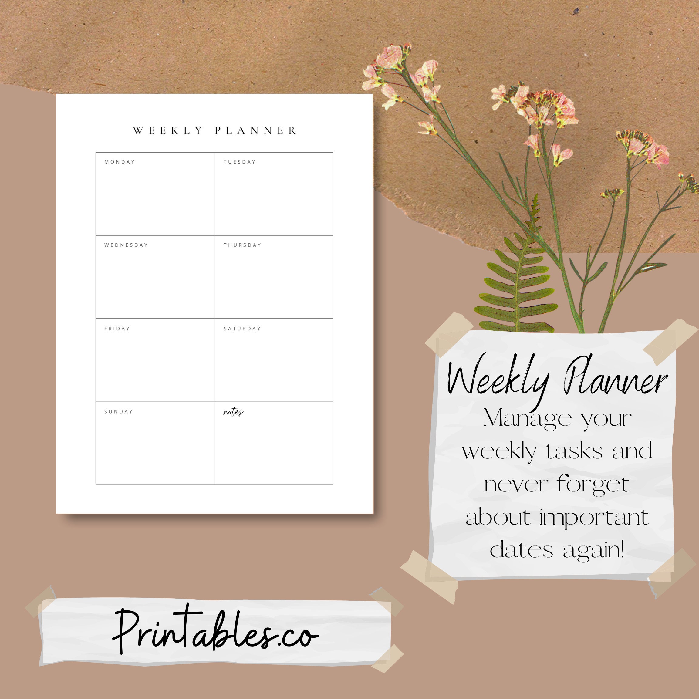 Planner Bundle Package Daily Planner Weekly Planner to Do List Planner ...