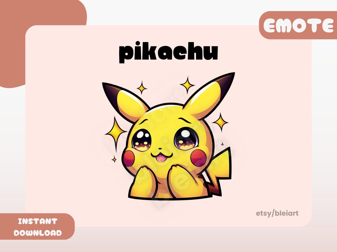 Pikachu Emotes, Pikachu Twitch Emotes, Pokemon Emotes - Etsy