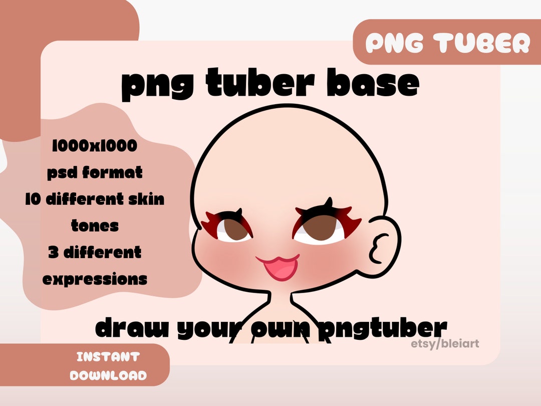 Pngtuber Base, PNG Tuber, Draw Your Own PNG Tuber - Etsy