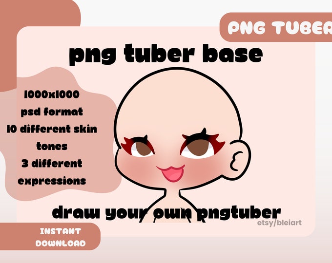 Cute Chibi Pngtuber Model | Chibi Girl Pngtuber Premade Model | Chibi ...