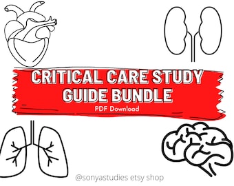Critical Care Study Guide Bundle Nursing - Etsy