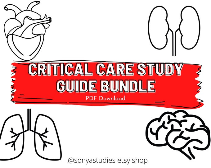 Critical Care Study Guide Bundle Nursing - Etsy