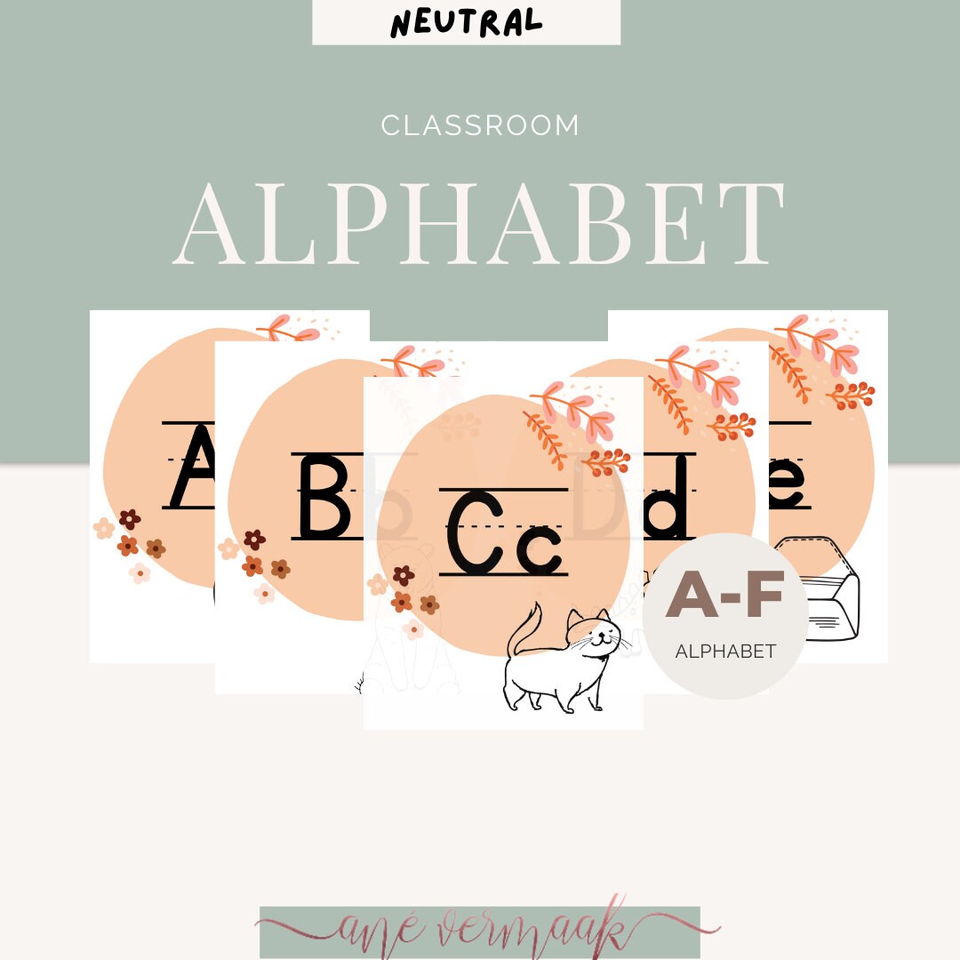 Neutral Classroom Alphabet - Etsy