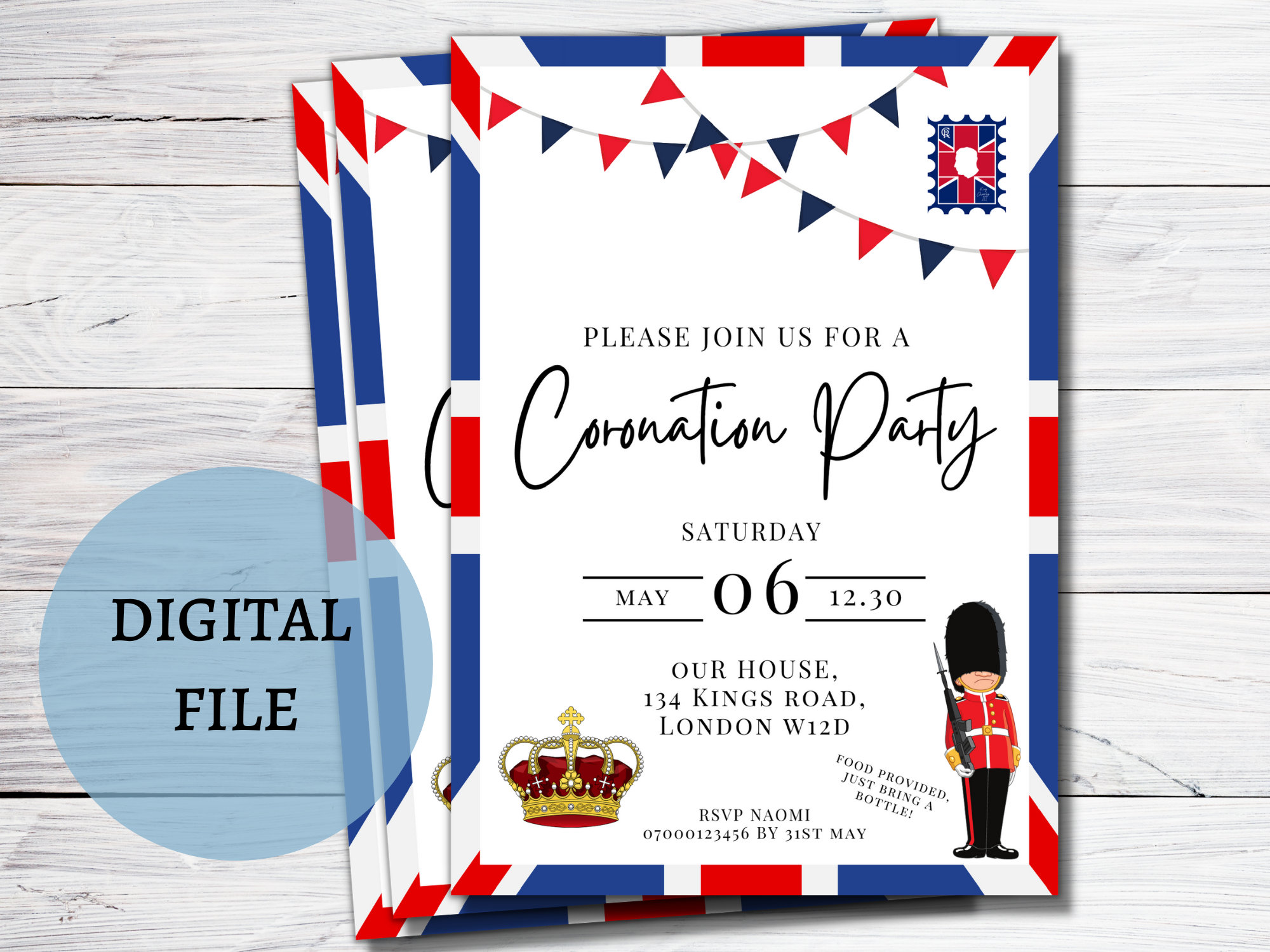 Coronation Party Invitation King Charles III Coronation - Etsy