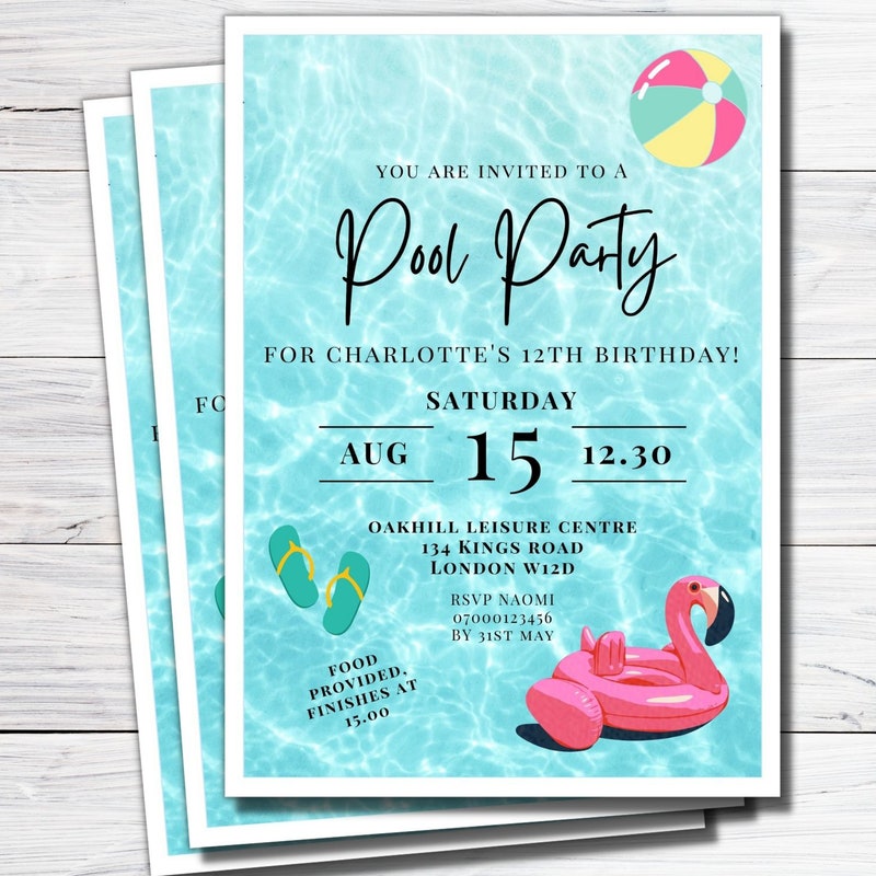 Pool Party Invite - Etsy