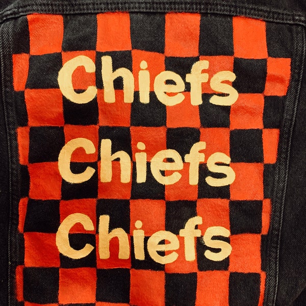 Kansas City Chiefs Denim Jacket - Etsy