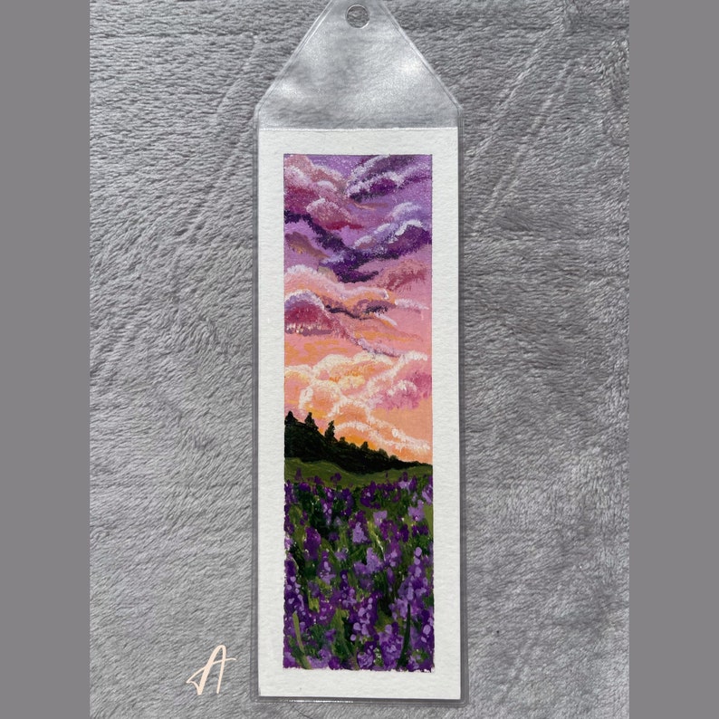Hand Painted Bookmark Landscape Painting - Etsy
