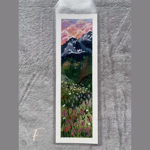 Hand Painted Bookmark, Landscape Painting - Etsy