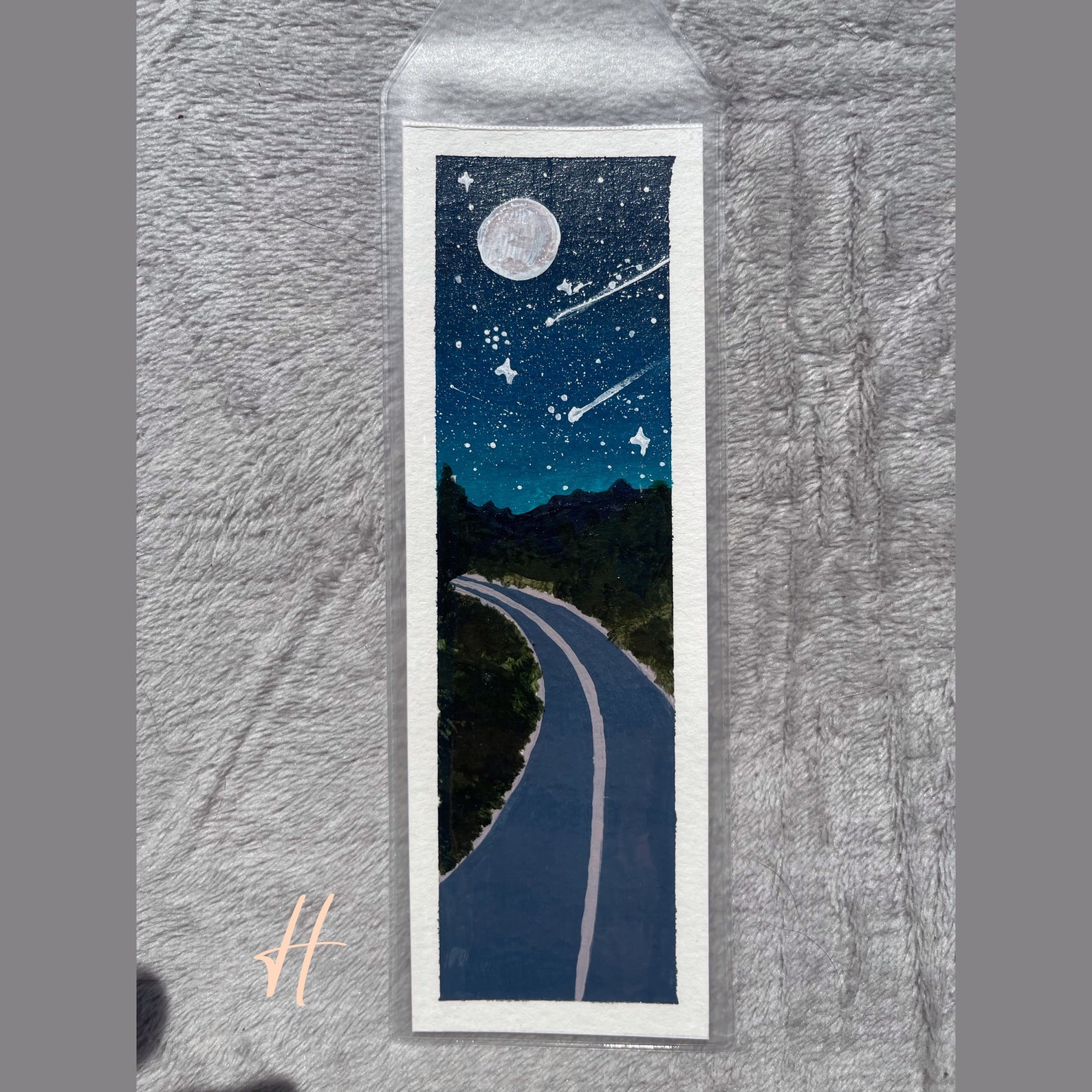 Hand Painted Bookmark Landscape Painting | Etsy