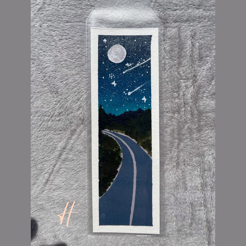 Hand Painted Bookmark Landscape Painting | Etsy