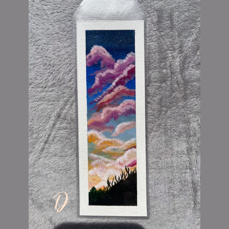 Hand Painted Bookmark Landscape Painting - Etsy