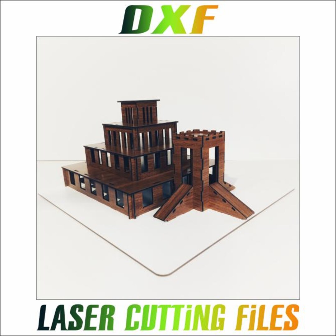 Ziggurat Temple Model Homework Project Laser Cutting File Vector Dxf - Etsy