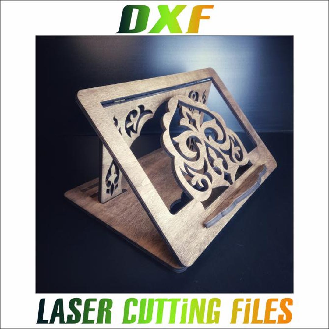 Book Quran Stand Portable Foldable Laser Cutting File Vector Dxf - Etsy