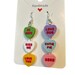 Conversation Heart Earrings, 3d Printed - Etsy