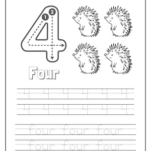 Number Tracing Worksheet, Printable Worksheet, Printable Activities for ...