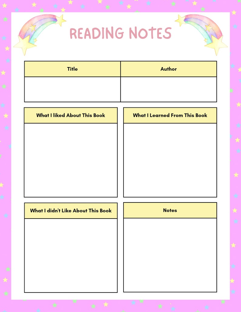 Kids Homework Planner for Kids Printable PDF, Homework Tracker for Kids ...