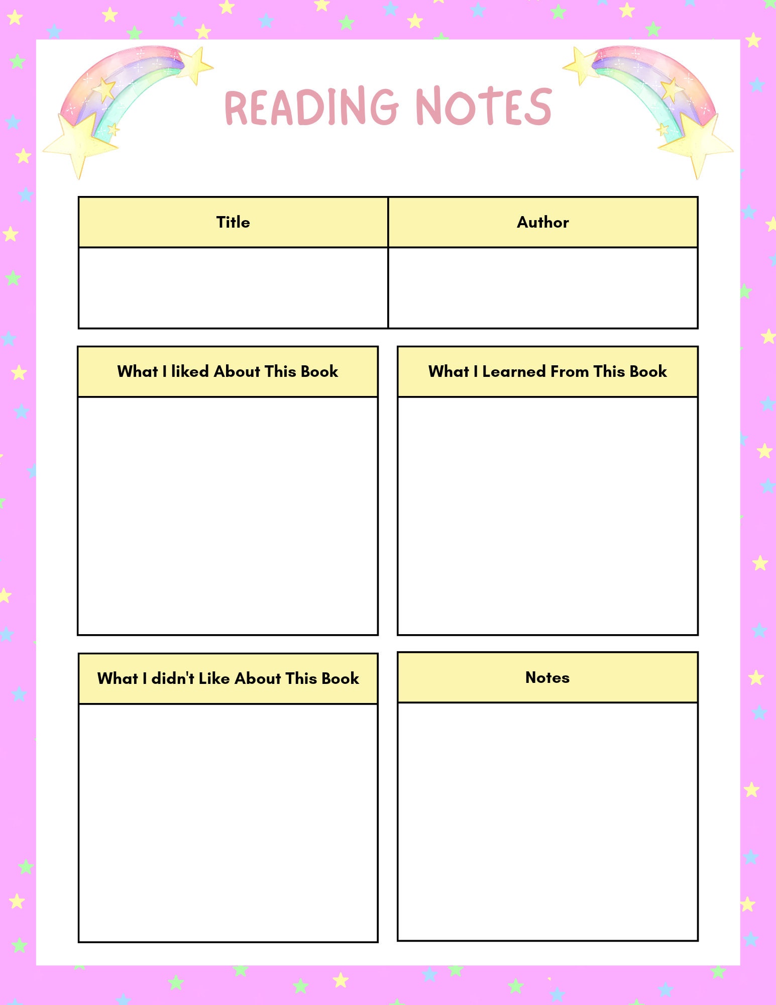 Kids Homework Planner for Kids Printable PDF, Homework Tracker for Kids ...