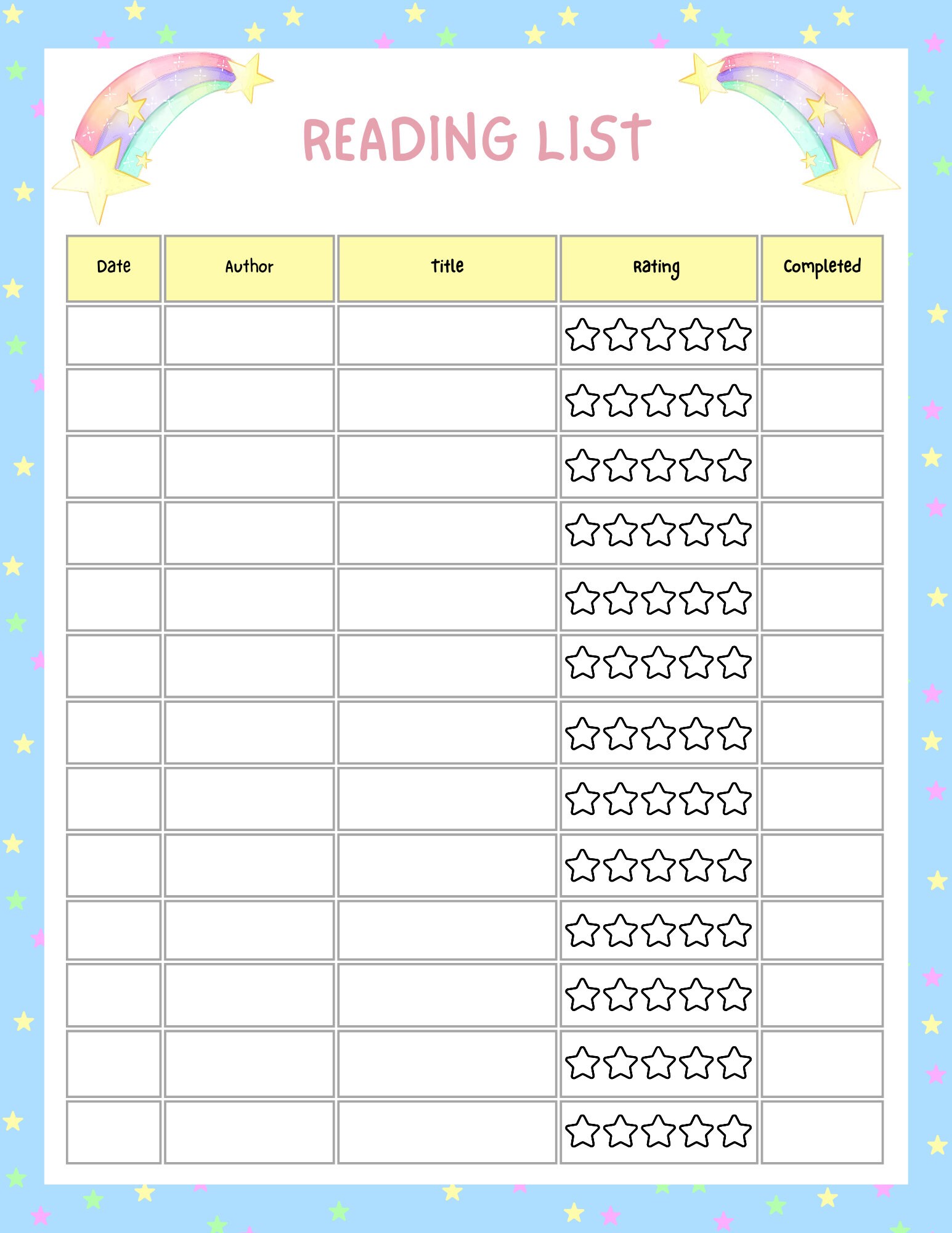 Kids Homework Planner for Kids Printable PDF, Homework Tracker for Kids ...