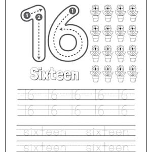 Number Tracing Worksheet, Printable Worksheet, Printable Activities for ...