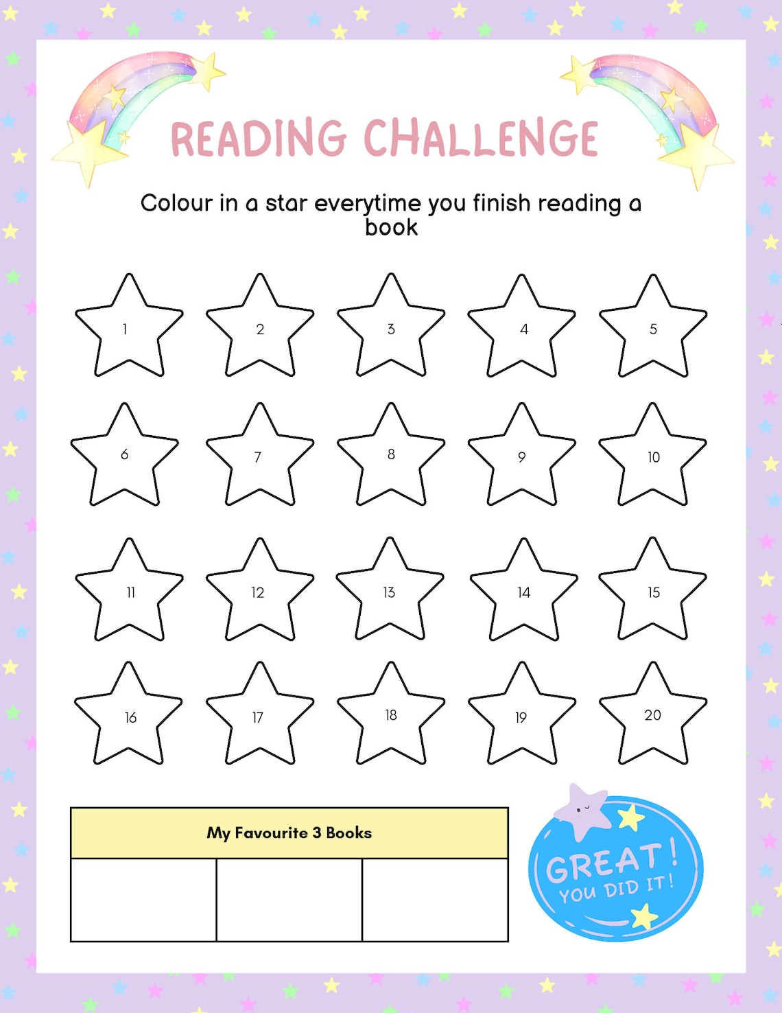 Kids Homework Planner for Kids Printable PDF, Homework Tracker for Kids ...