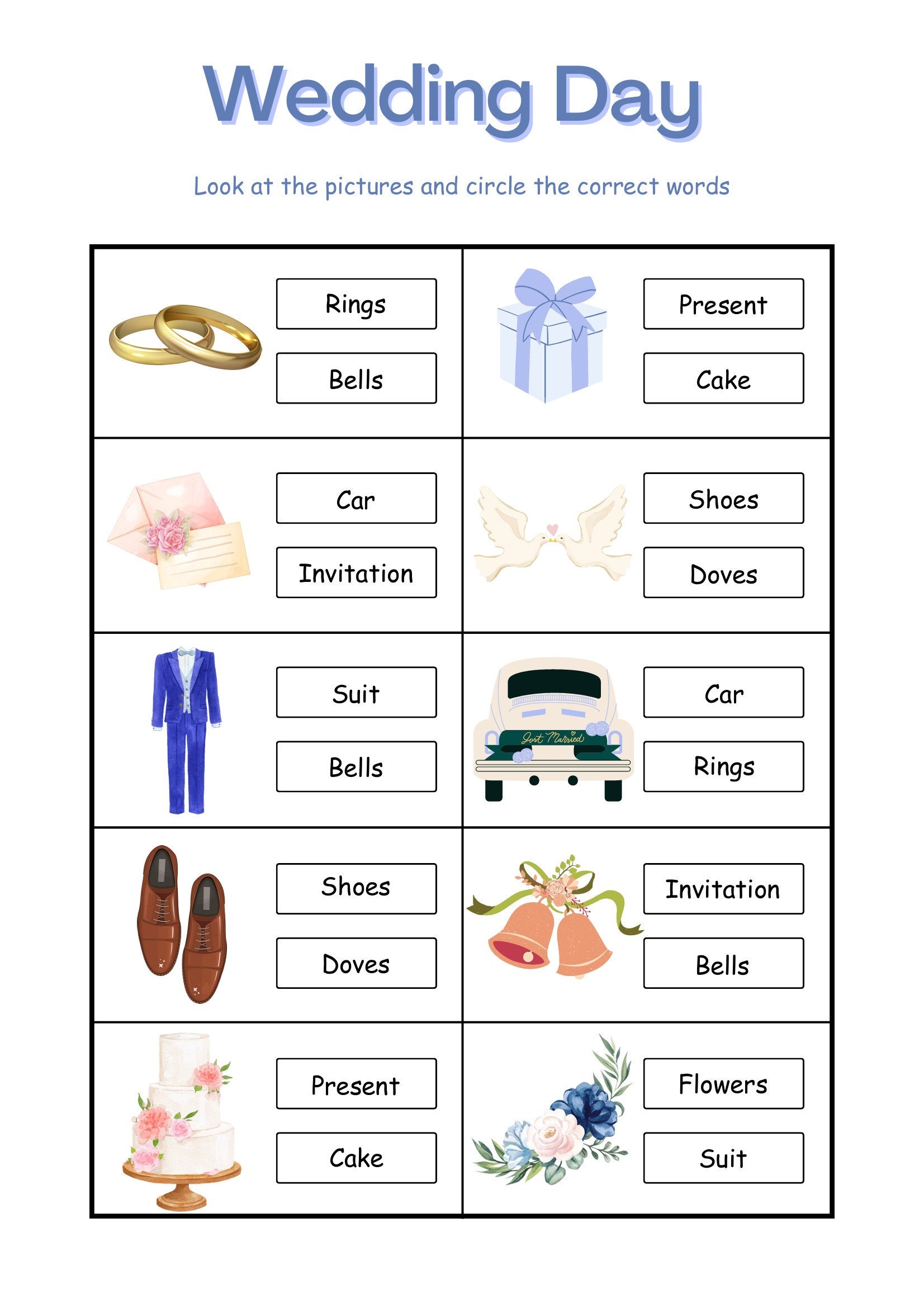 Digital Download Activity Pack for Kids Wedding Favours for - Etsy