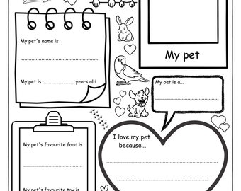 All About My Cat, Digital Download Printable PDF, Activity Sheets for ...