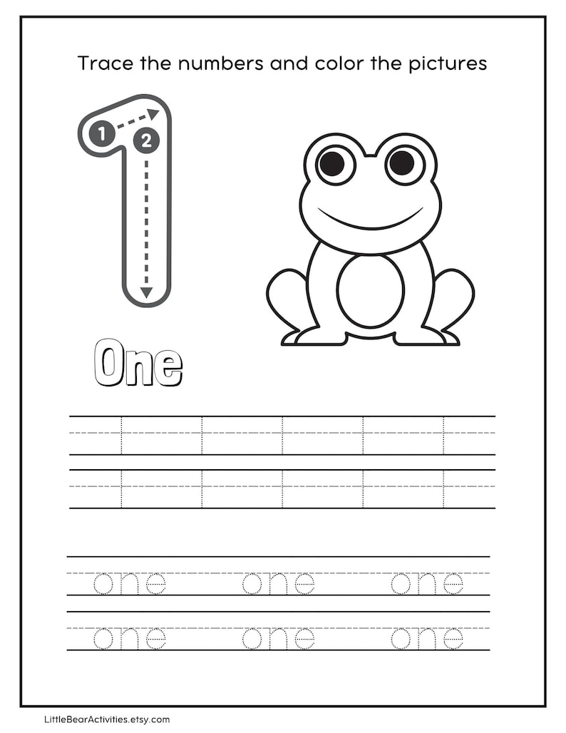 Number Tracing Worksheet, Printable Worksheet, Printable Activities for ...
