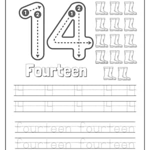Number Tracing Worksheet, Printable Worksheet, Printable Activities for ...
