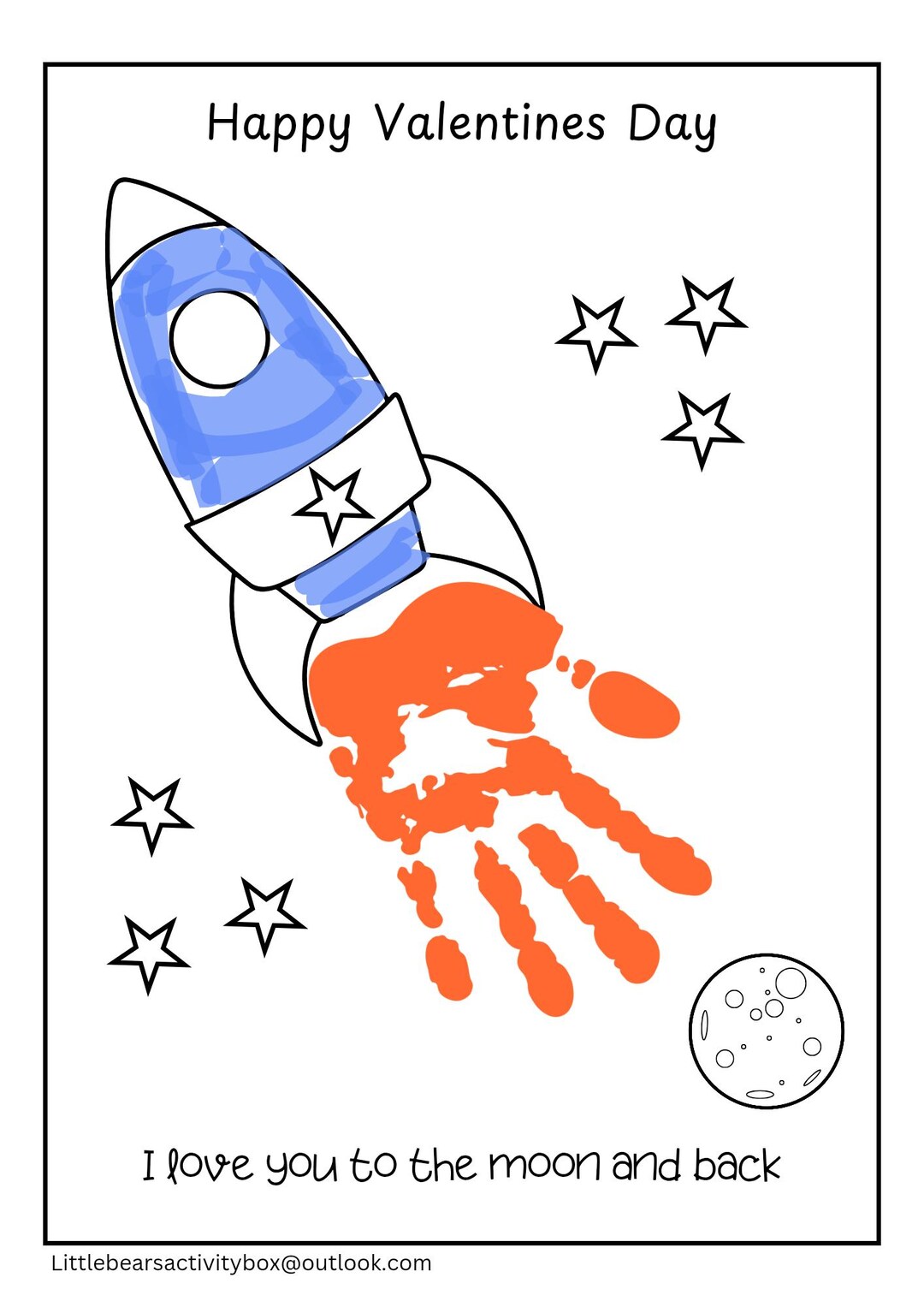 Father's Day Handprint Craft, Present for Dad From the Kids, Handprint ...
