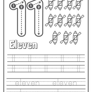 Number Tracing Worksheet, Printable Worksheet, Printable Digital ...