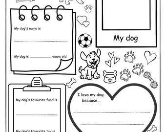 All About My Pet, Digital Download Printable PDF, Activity Sheets for ...