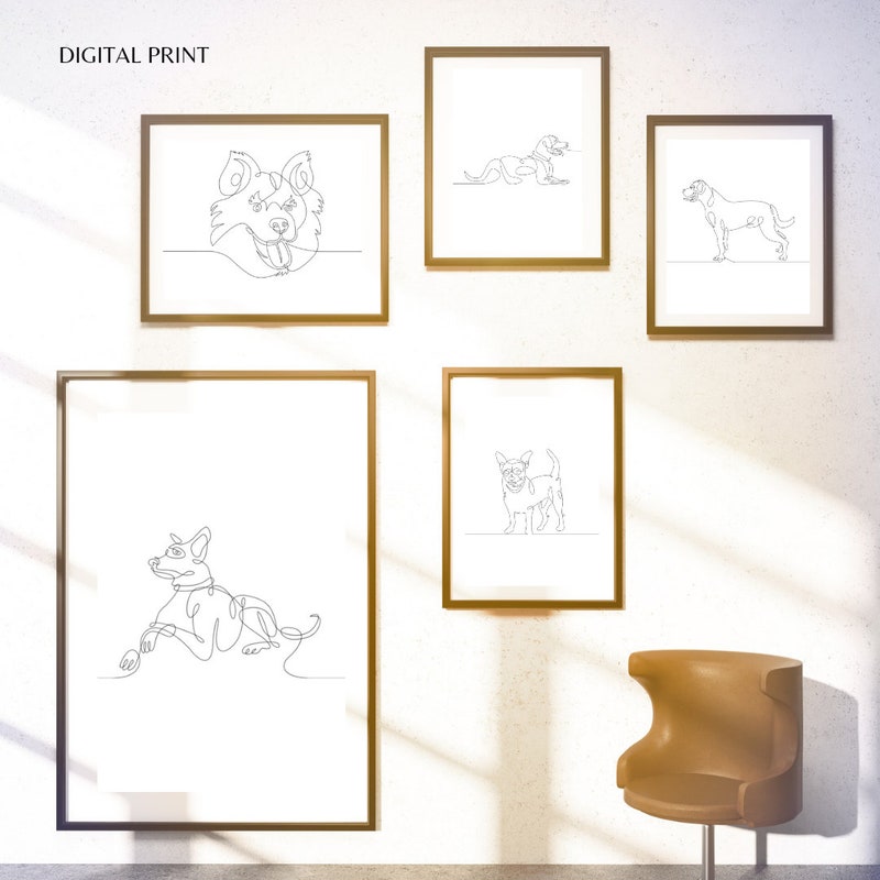 Modern Dog Art - Etsy