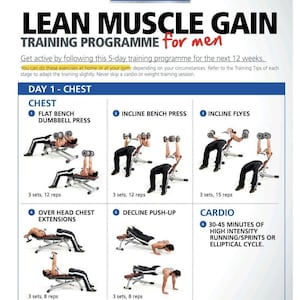 USN Lean Muscle Gain Training Plan, Exercise and Training for Men ...