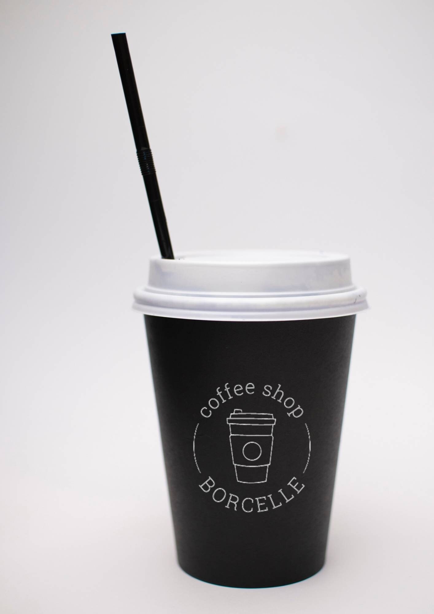 Black Takeaway Cup Mockup Template for Logo Design Display | Etsy