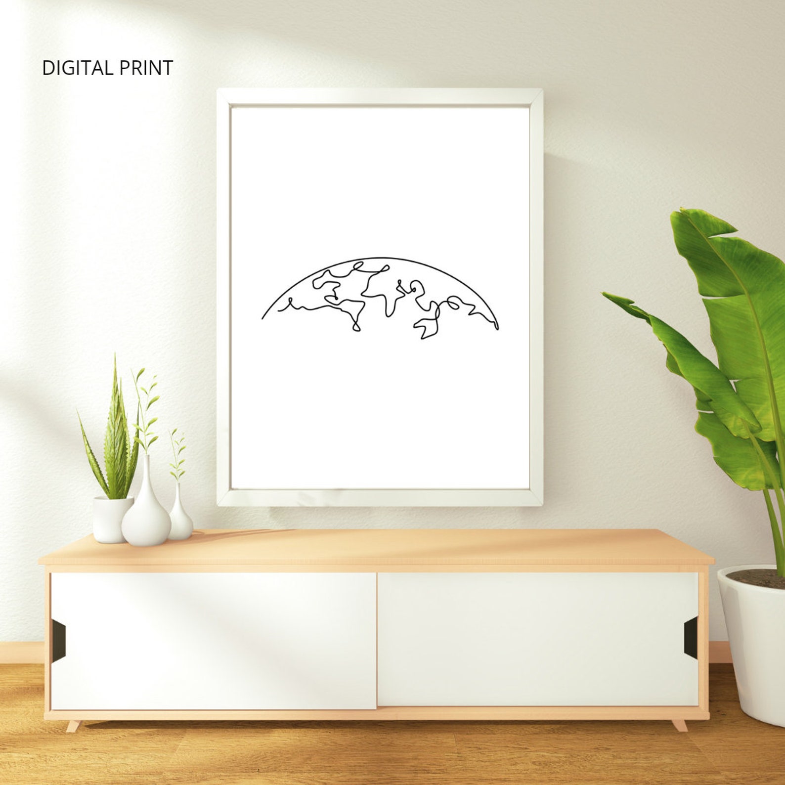 Earth Line Art, World Map Wall Art, Large World Map, Line Art Geography ...