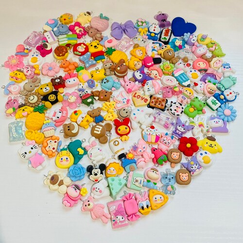 Cute Charm Mix 25 or 50 Pc Variety of Animal Food Kawaii - Etsy