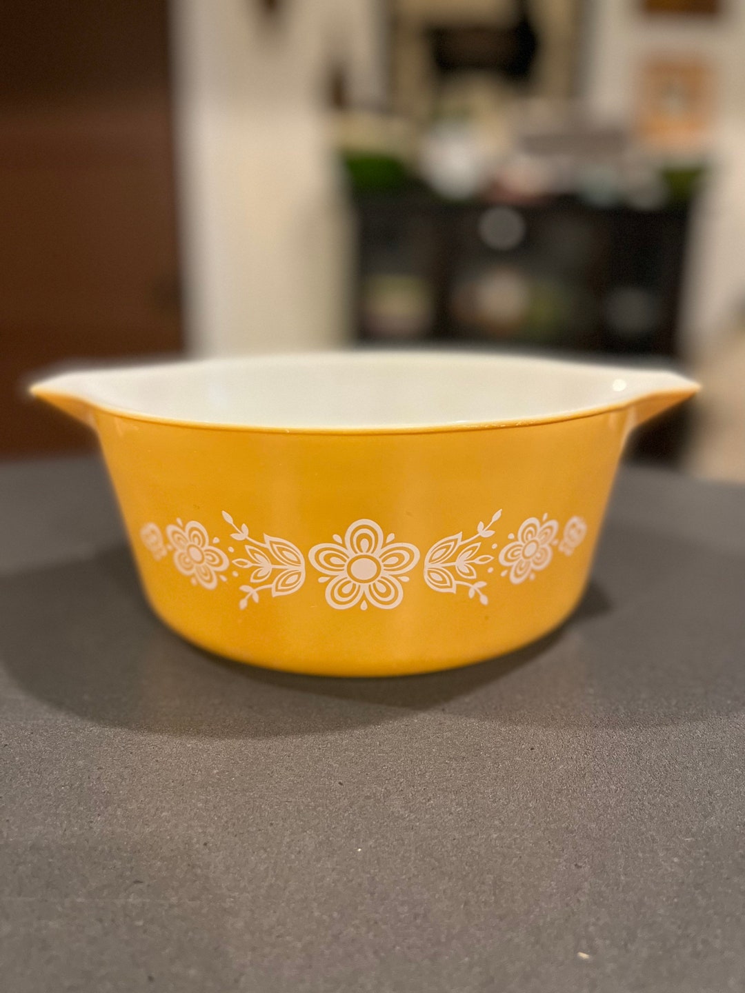 Vintage Pyrex Butterfly Gold Casserole Dish 475 - Etsy