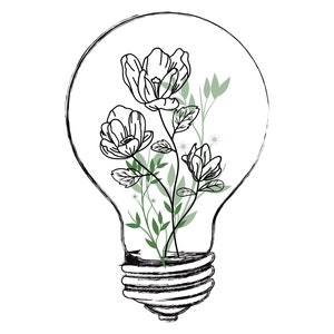 Floral Lightbulb Printable - Etsy