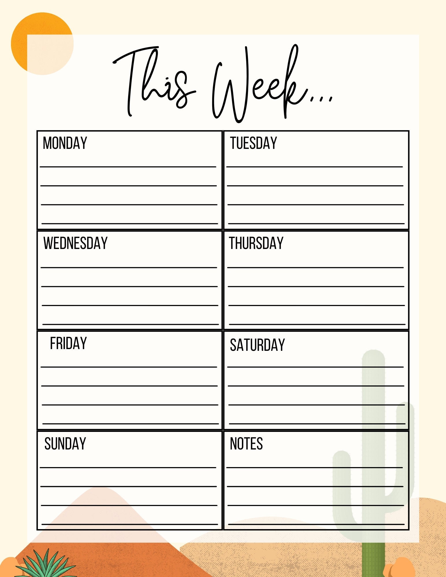 Weekly & Monthly Planner - Etsy