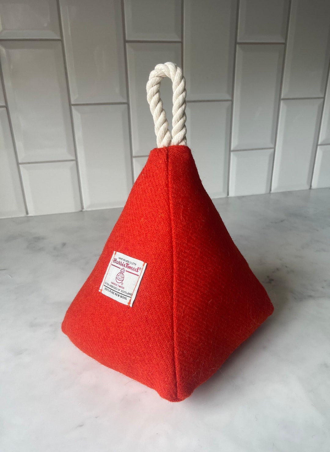 Burnt Orange Door Stop Door Weight Made Using Harris Tweed - Door ...