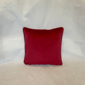 Red Scatter Cushion- Warwick Fabric Plush Velvet Red Scatter Cushion ...