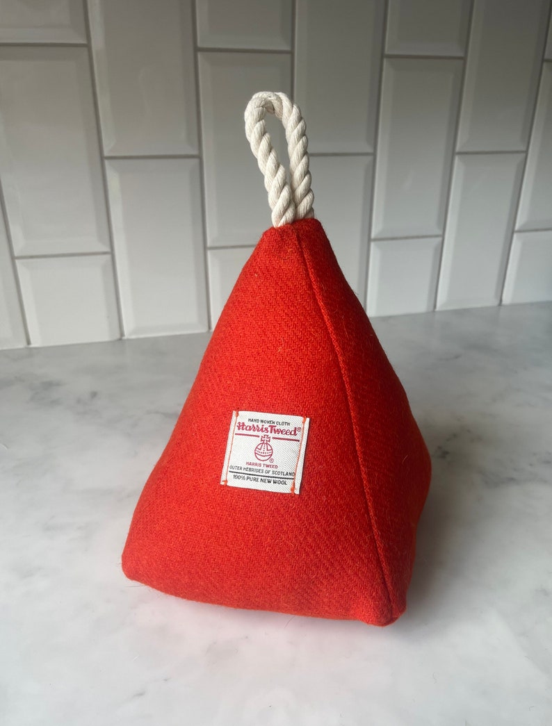 Burnt Orange Door Stop Door Weight Made Using Harris Tweed - Etsy
