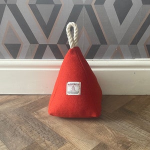 Burnt Orange Door Stop Door Weight Made Using Harris Tweed - Etsy