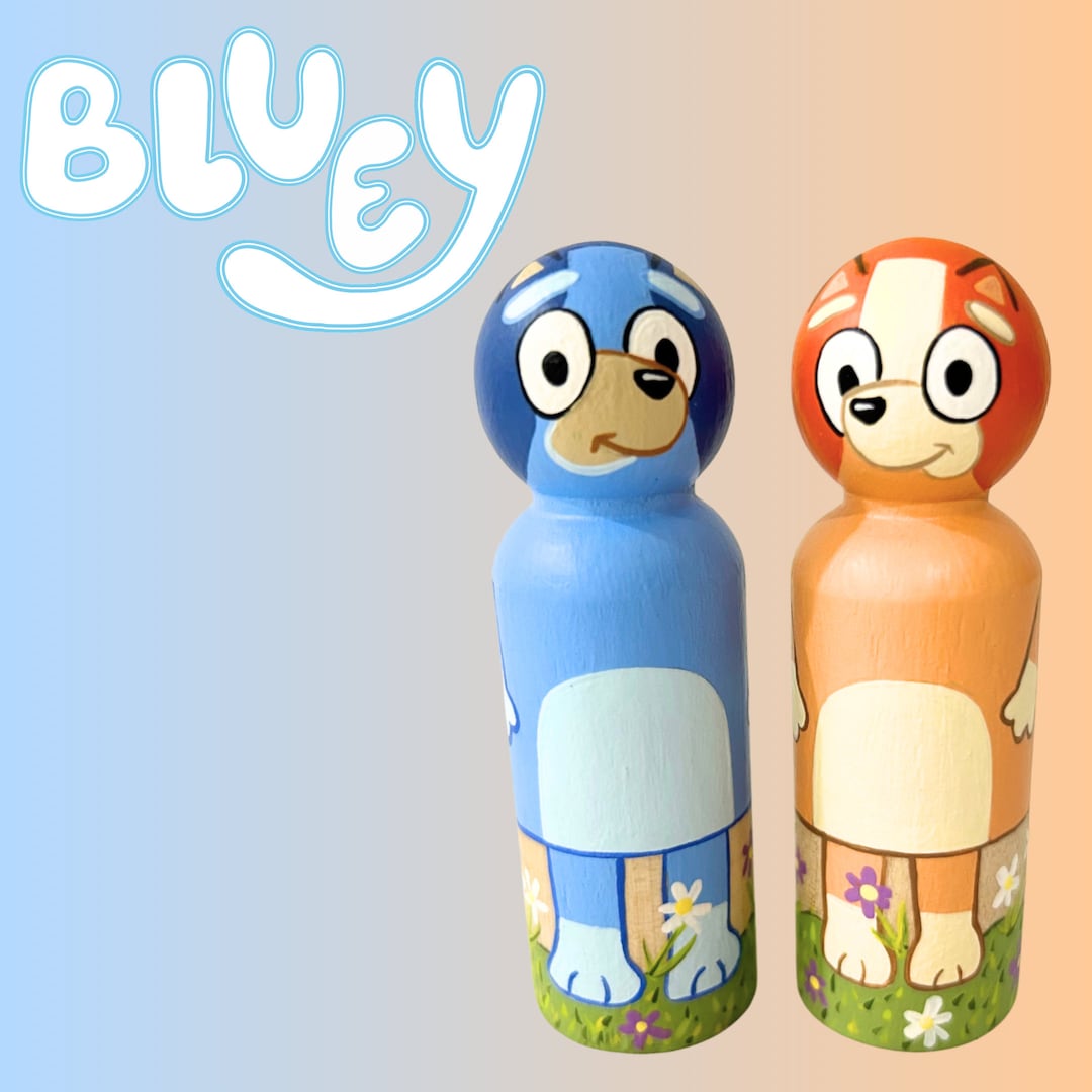 Bluey Peg Doll Collection | Bluey and Bingo Peg Dolls | Bluey Ornament ...