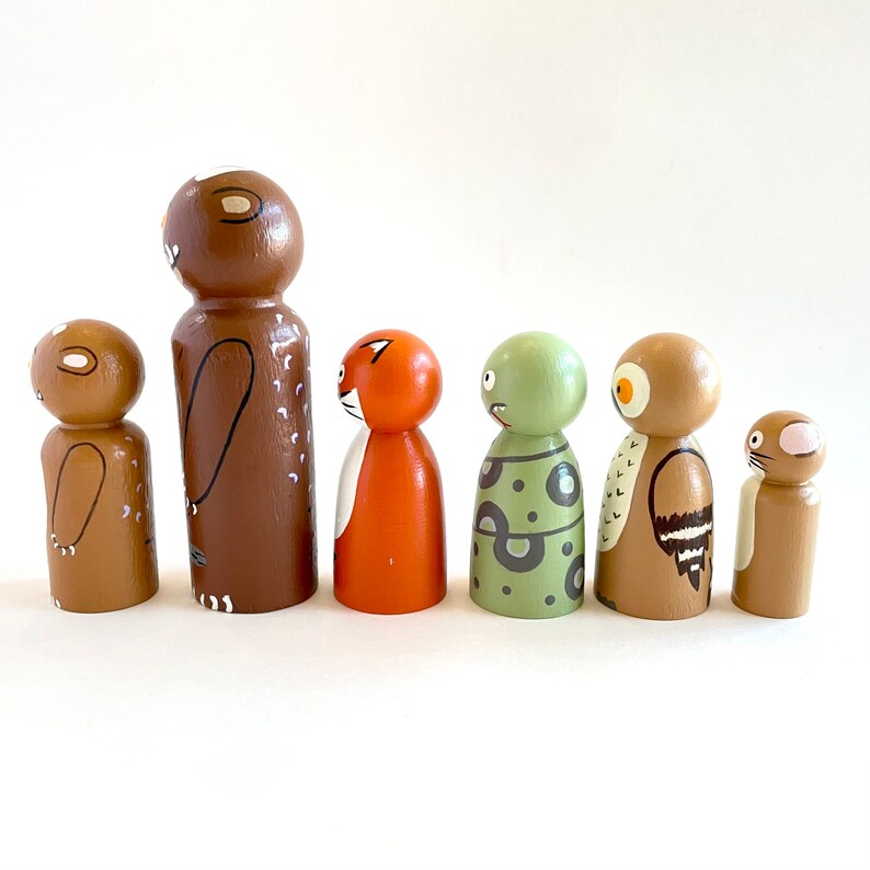 The Gruffalo Story Peg Set Gruffalo Peg Dolls Gruffalo Storytelling ...