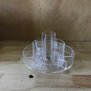 Vintage Lucite Rotating Caddy , Makeup Jewelry Art Supplies Office ...