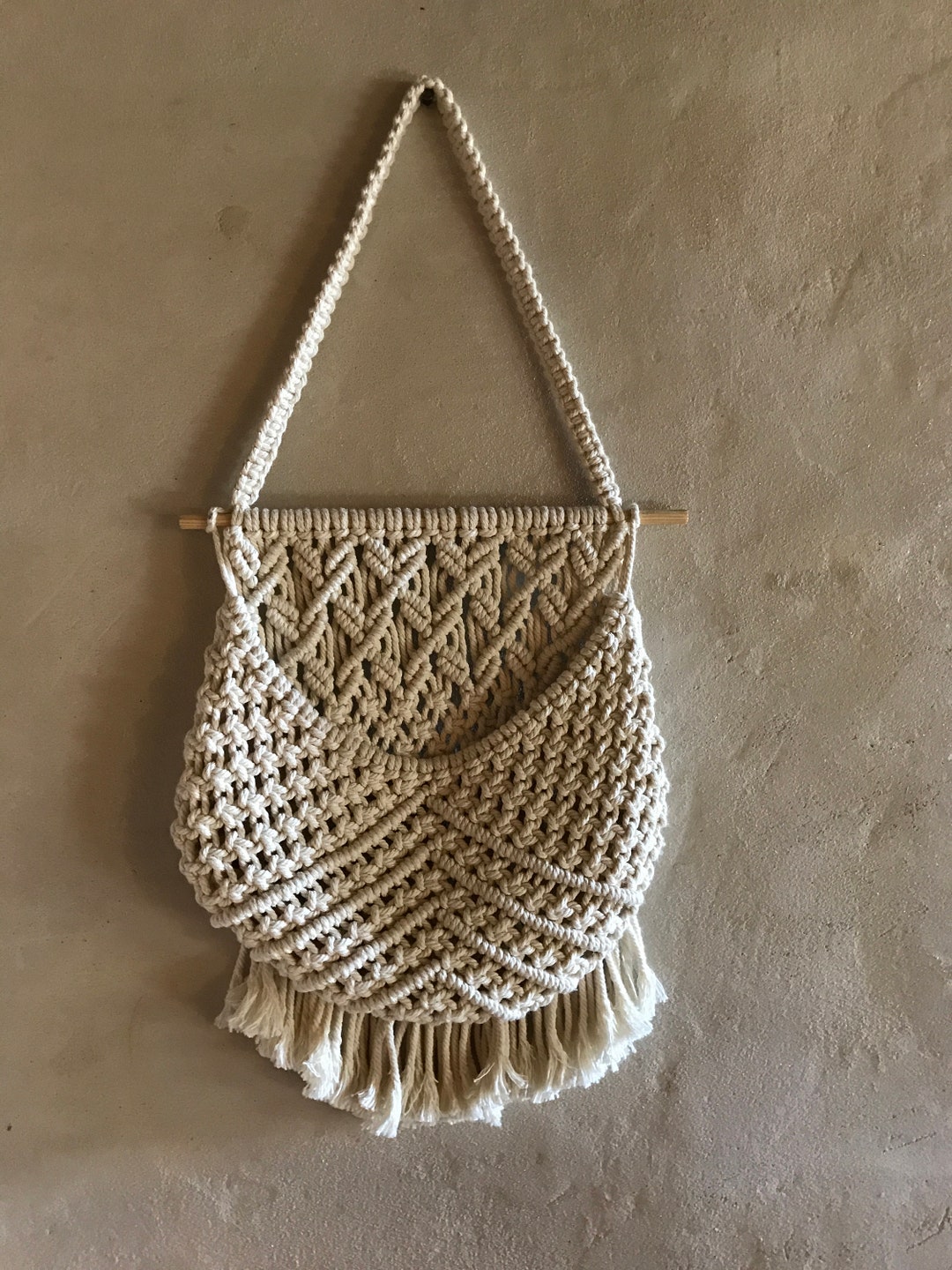 Macrame Wall Hanging Wall Pocket - Etsy